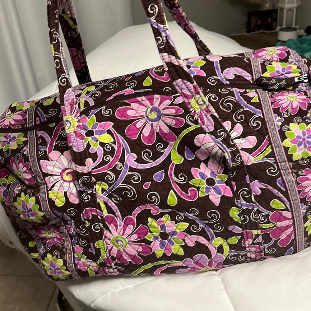 Vera Bradley Purple Punch Large Duffel - Gem